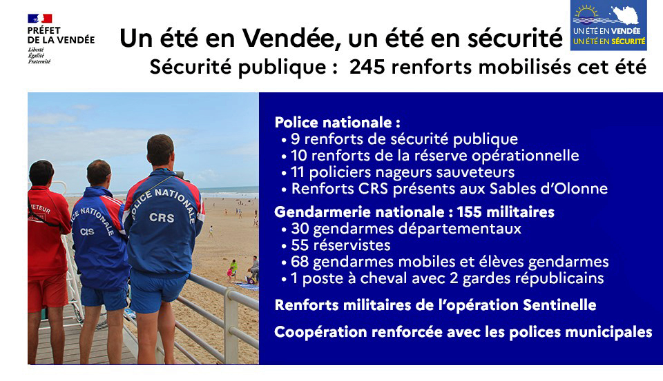 Dispositif renforcé pour la période estivale en Vendée. - Ma ville ...